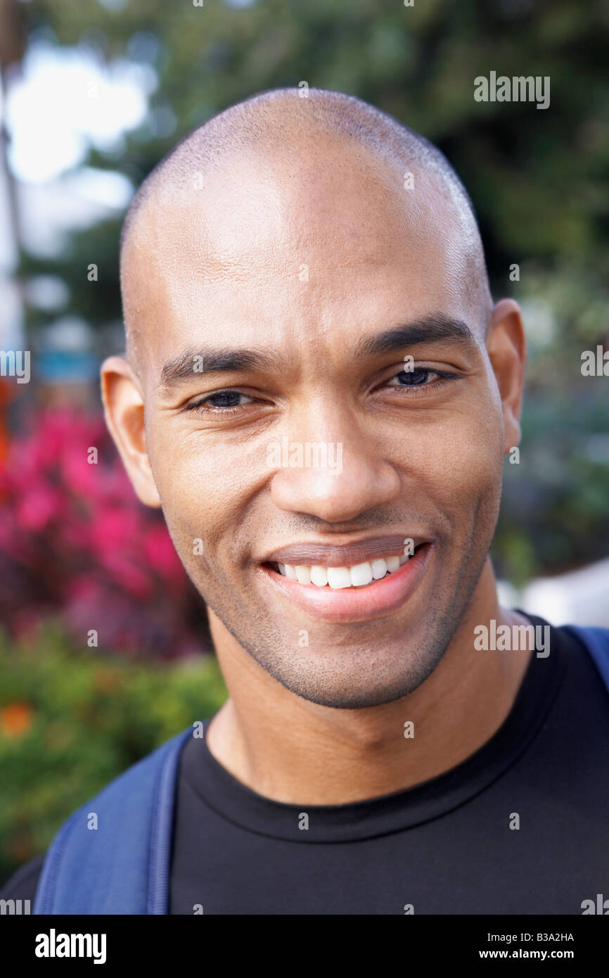 Close up of African man smiling Stock Photo - Alamy