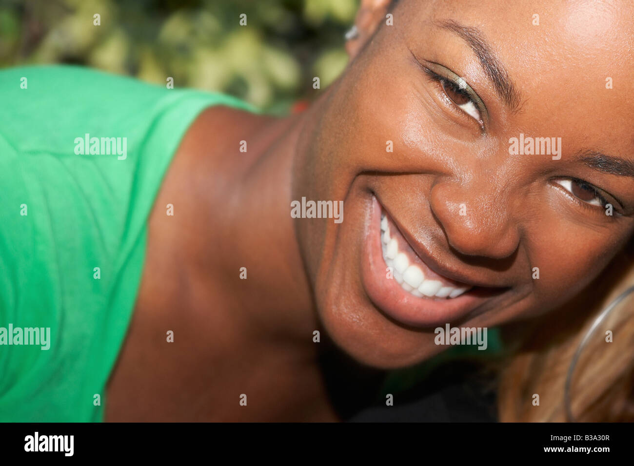 African woman laughing Stock Photo - Alamy