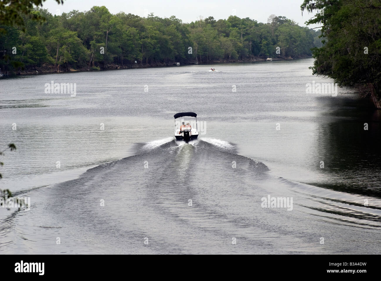 boating on the Suwannee River North Florida Stock Photo - Alamy