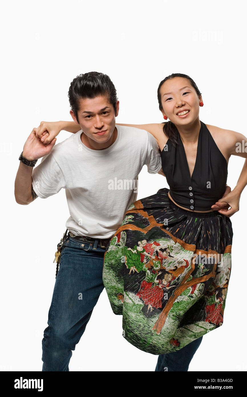 Asian couple dancing Stock Photo - Alamy