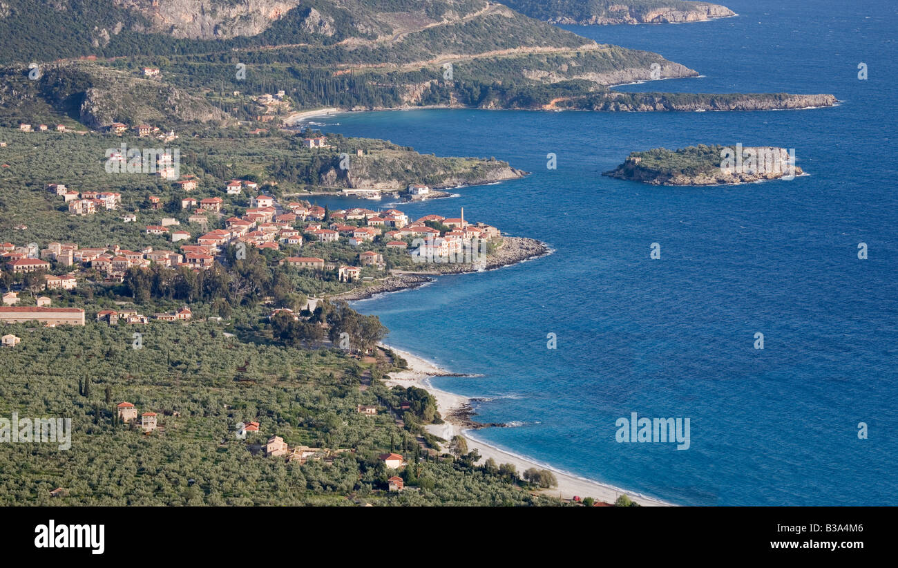 Kardamili Town the Mani Peloponnese Greece Stock Photo - Alamy