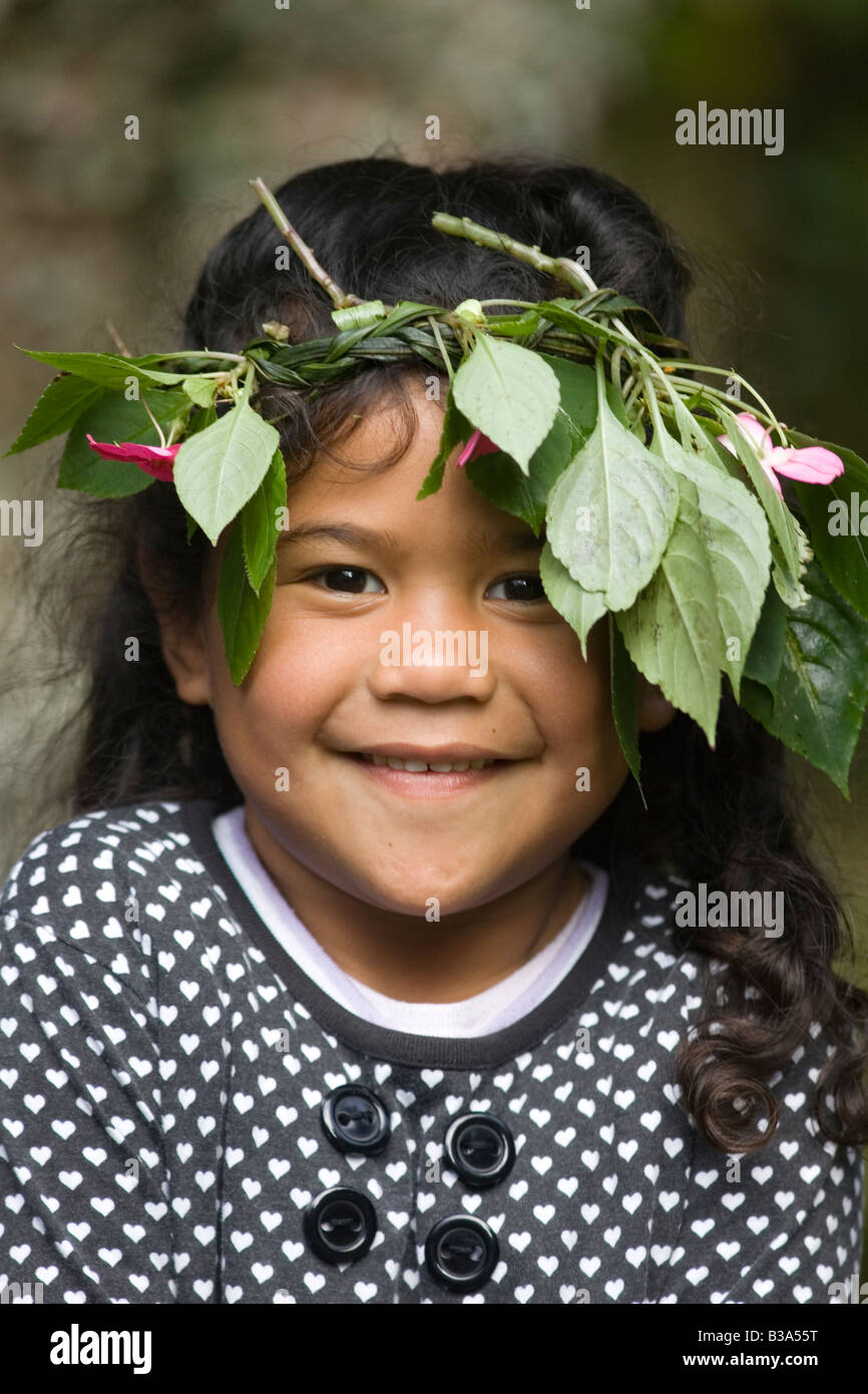 Happy polynesian girl hi-res stock photography and images - Alamy
