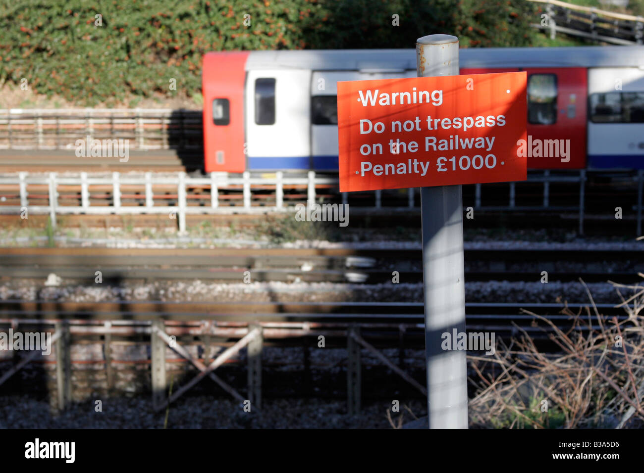 Trespass railway line hi-res stock photography and images - Alamy