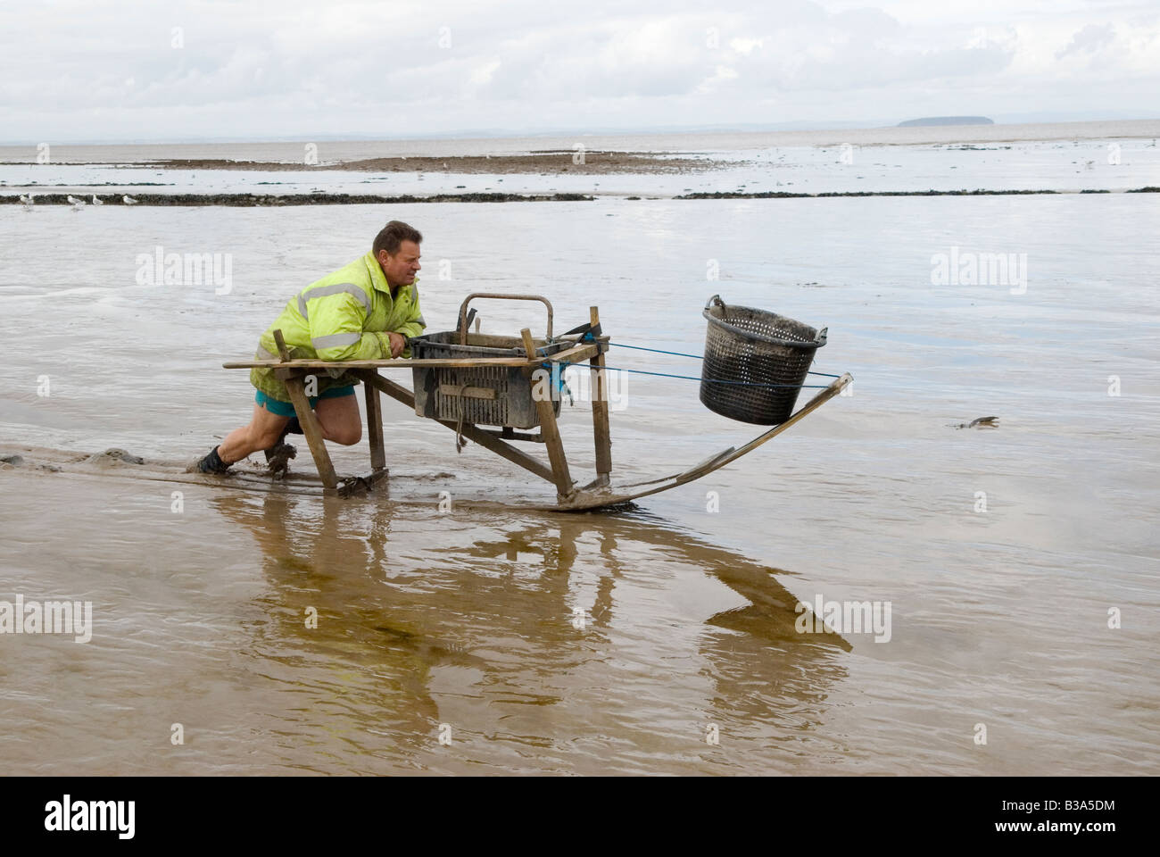 Mudhorse Mud Horse fishermen shrimp fishing UK. Adrian Sellick fishing ...