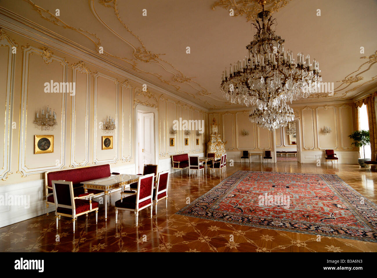 The state rooms of Prague Castle Czech Republic Stock Photo - Alamy