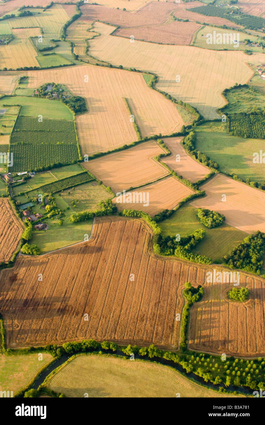 Aerial view of English countryside, Kent. UK Stock Photo - Alamy