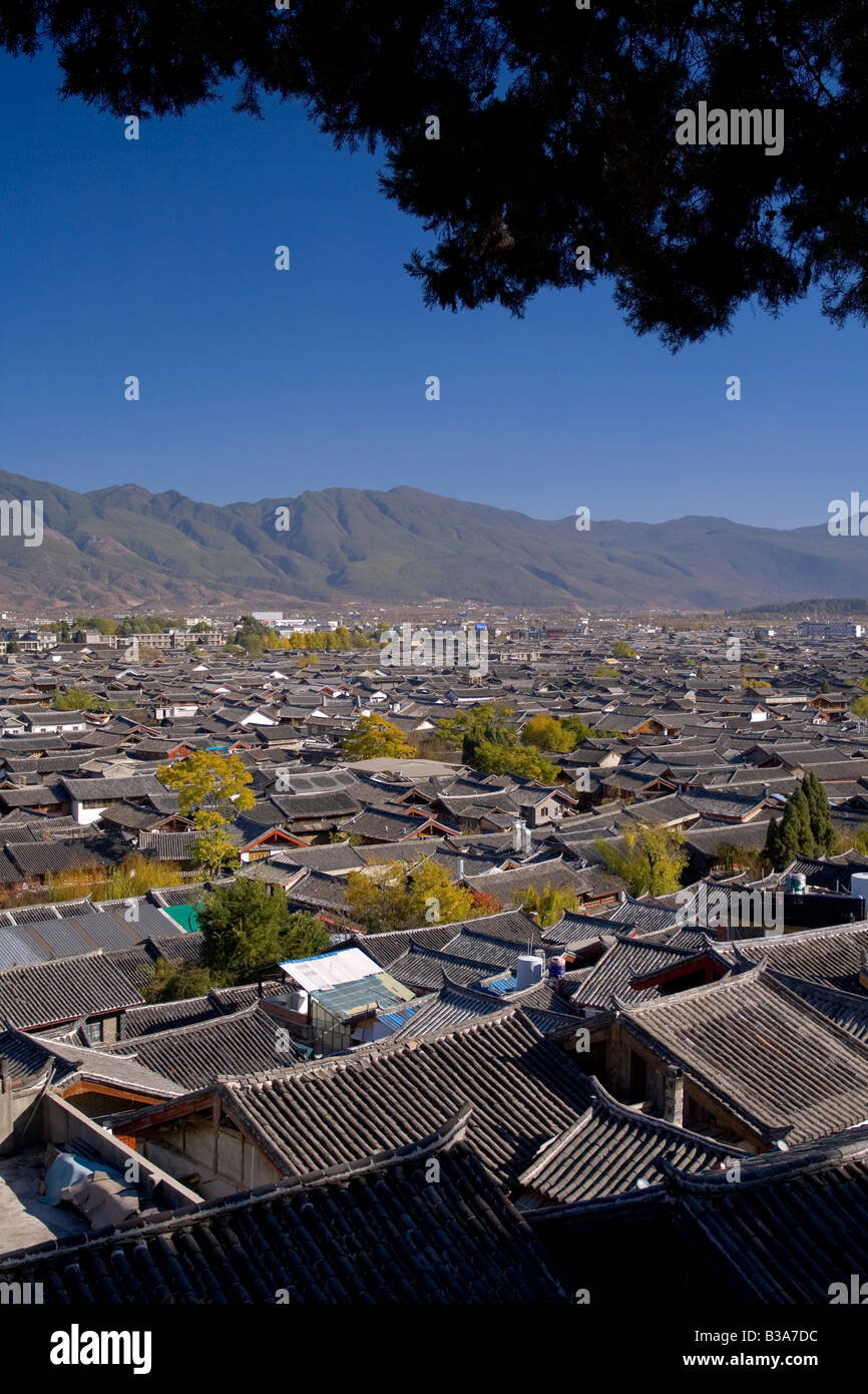 Elevated View Of The Unesco Old Town Of Lijiang Yunnan Province China