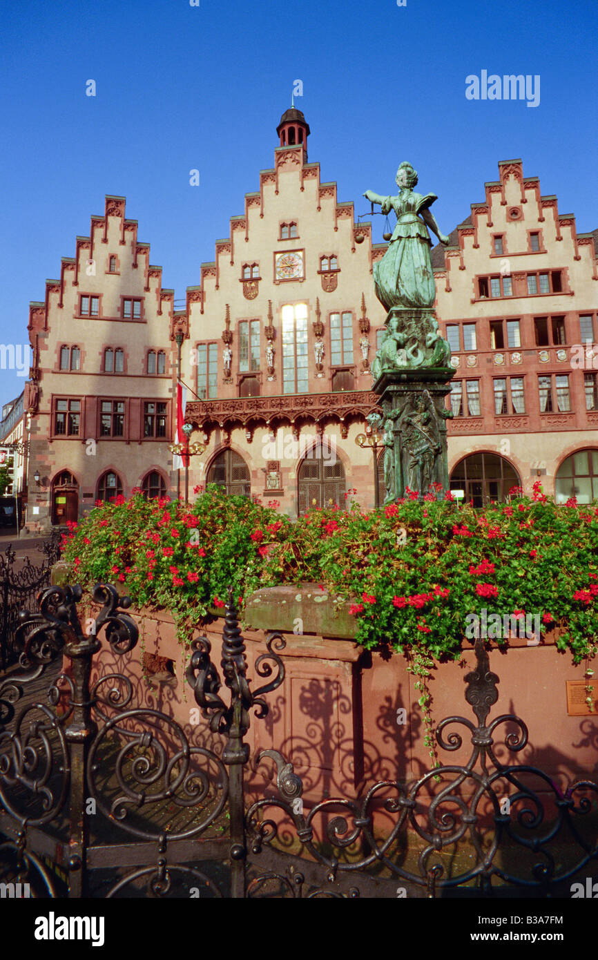 The Romer or Romerplatz (Romerberg), Frankfurt am Main, Hessen, Germany ...