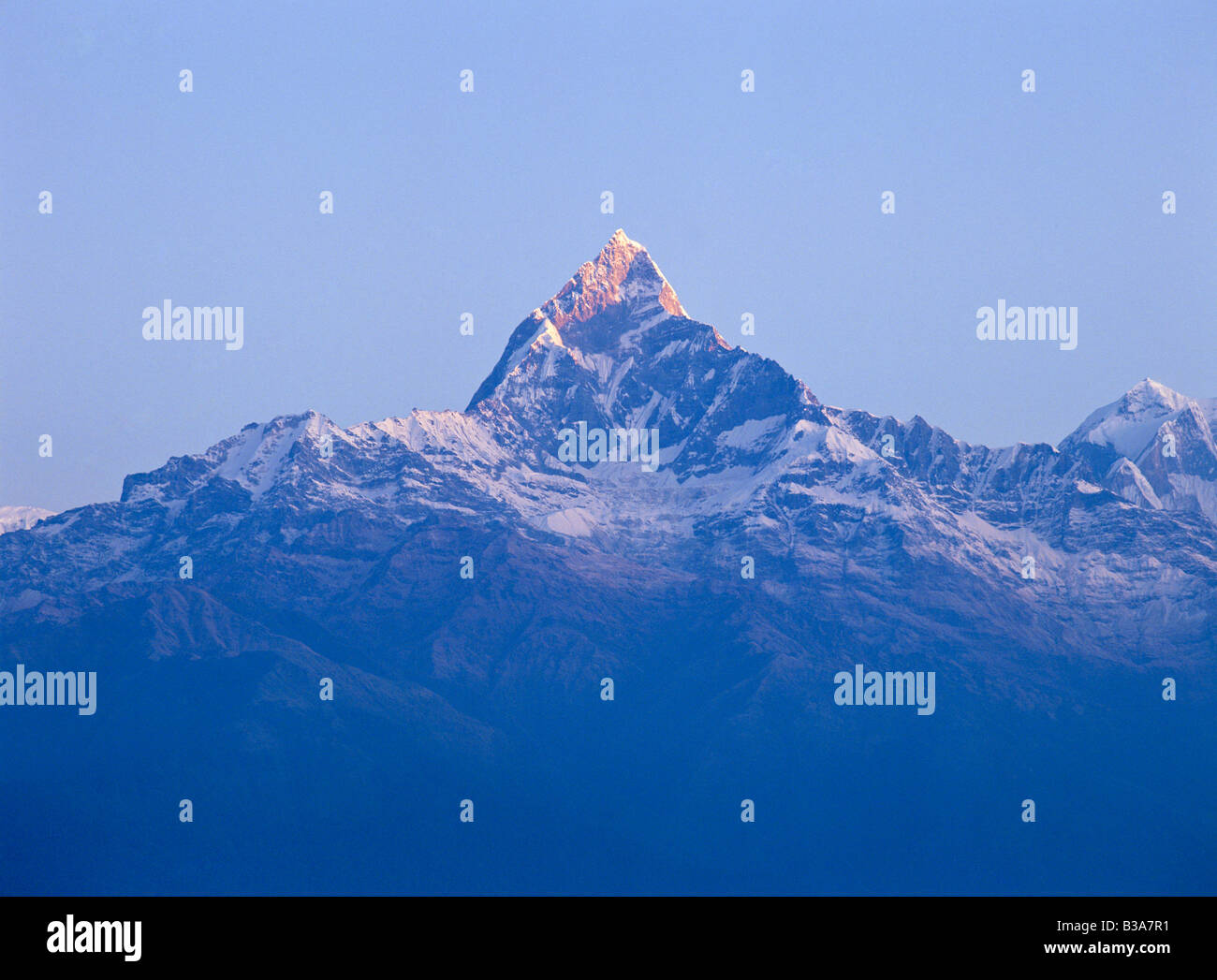 Fishtail mountain (Machapuchare), Annapurna Region, Nepal Stock Photo ...
