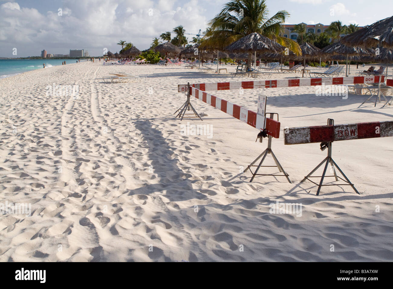 Sea turtle nesting area on Eagle Beach Aruba Stock Photo - Alamy