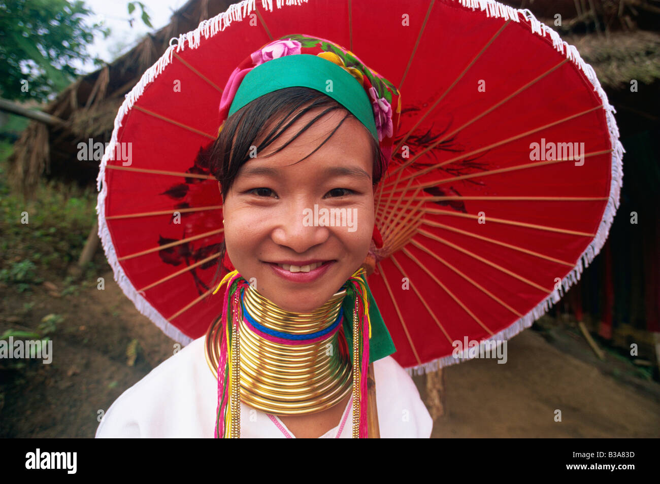 Thailand, Chiang Rai, Long Neck Karen Hilltribe, Long Neck Woman Stock ...