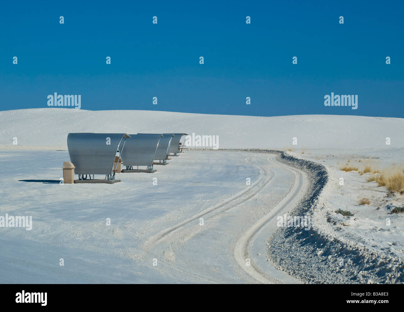 USA, New Mexico, White Sands National Monument, Picnic area Stock Photo ...