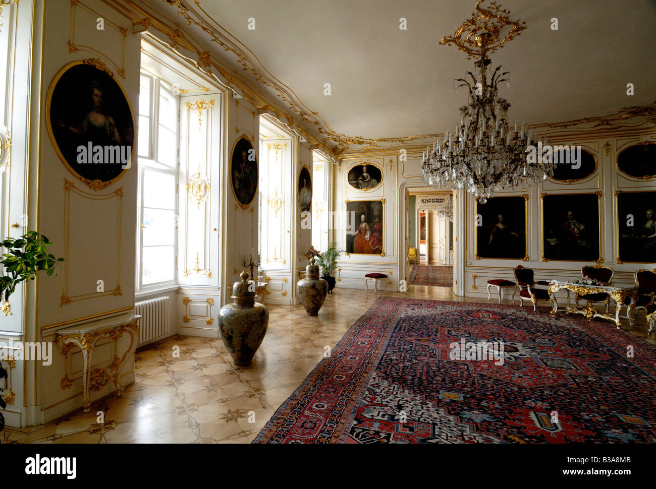 The state rooms of Prague Castle Czech Republic Stock Photo - Alamy