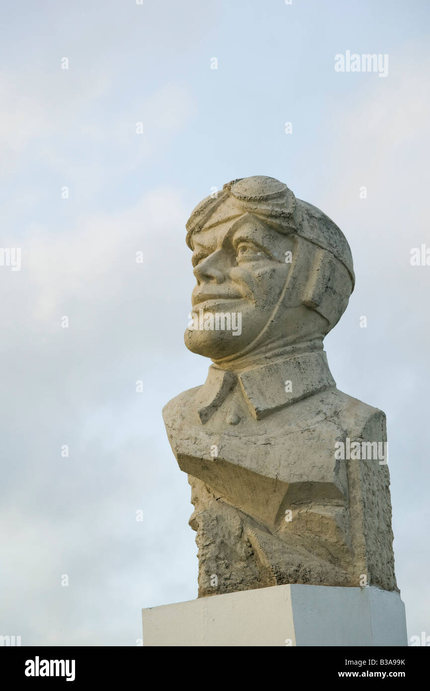 Australia, Queensland, Bundaberg, Statue of Bert Hinkler (made first ...