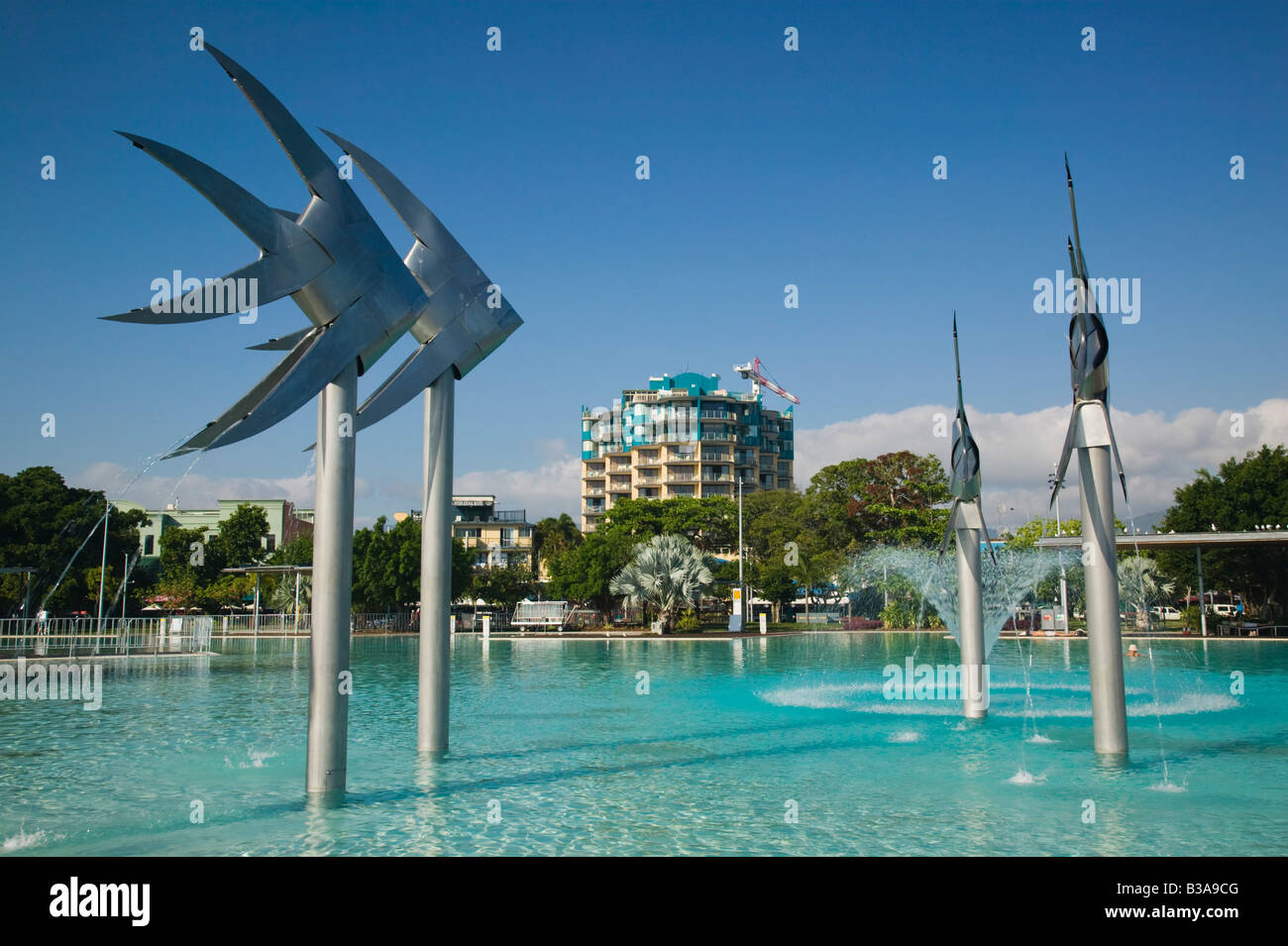 Australia, Queensland, North Coast, Cairns, Cairns Lagoon Stock Photo ...