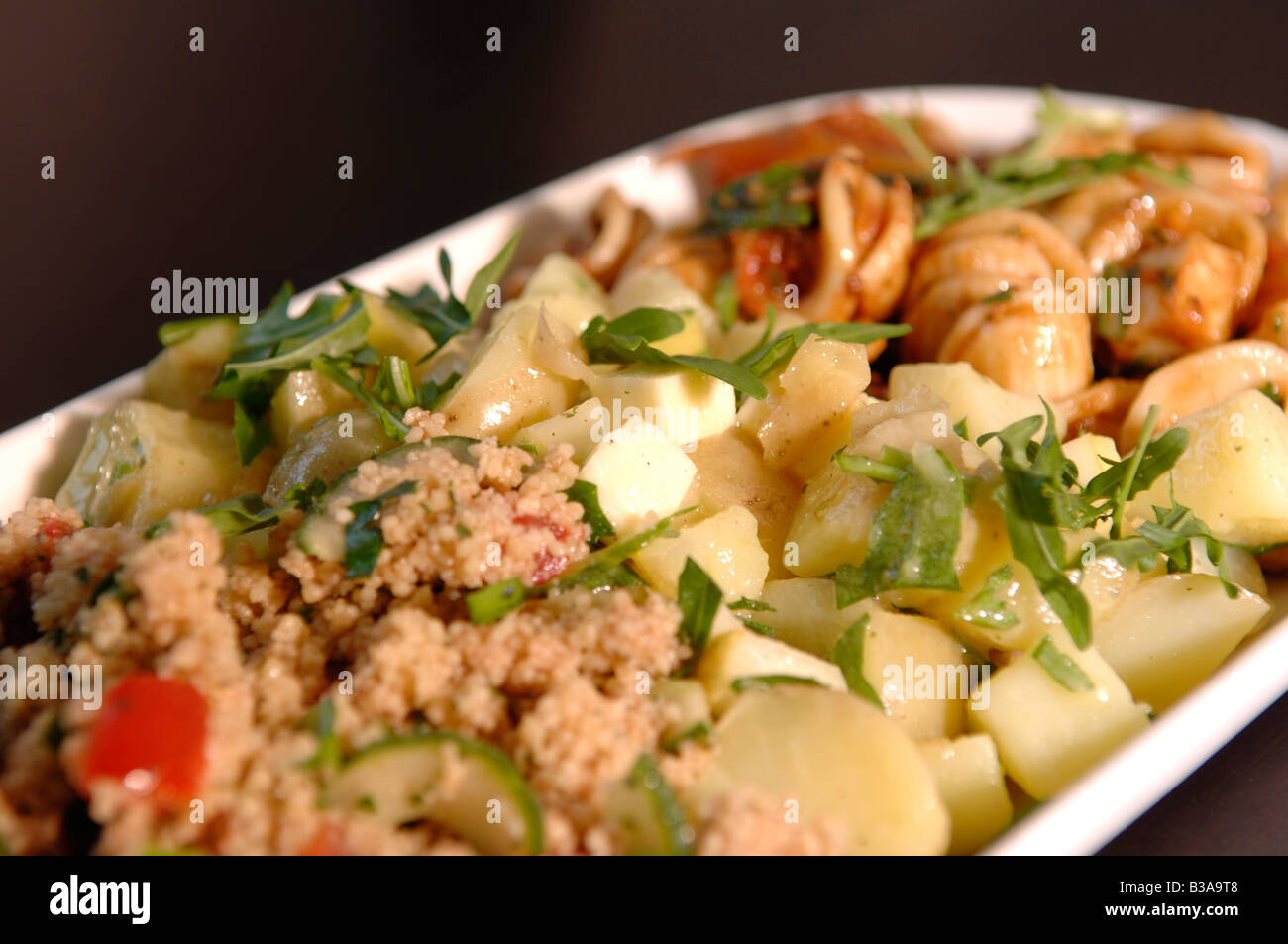 Plate with salat Stock Photo - Alamy