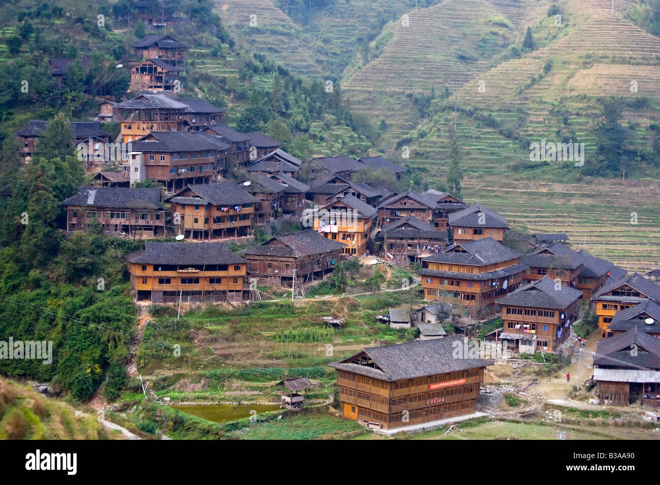 Longji rice terraces dazhai village hi-res stock photography and images ...