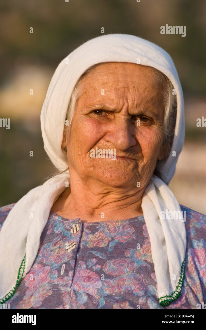 Turkey, Mediterranean Coast, Antalya Province, Kas, Elderly Woman Stock ...