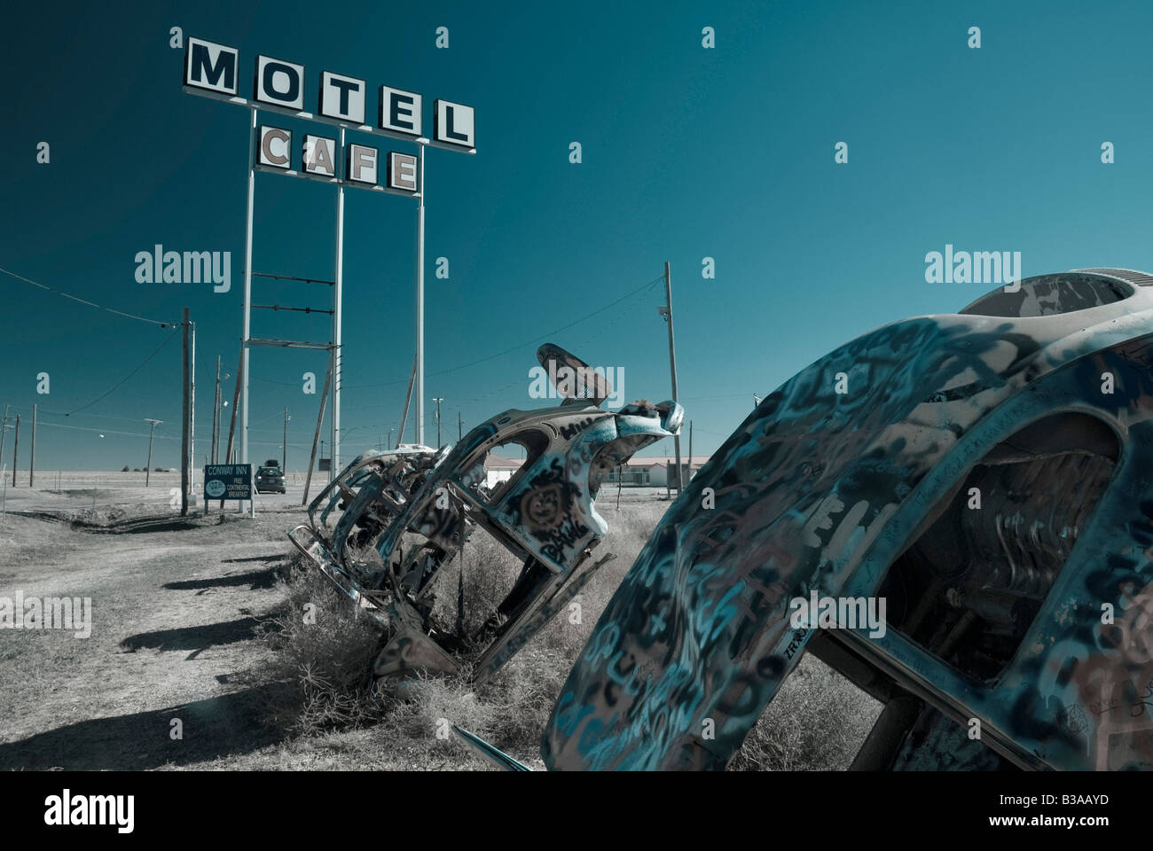 USA, Texas, Route 66, Conway Bug Ranch (homage to Cadillac Ranch in ...