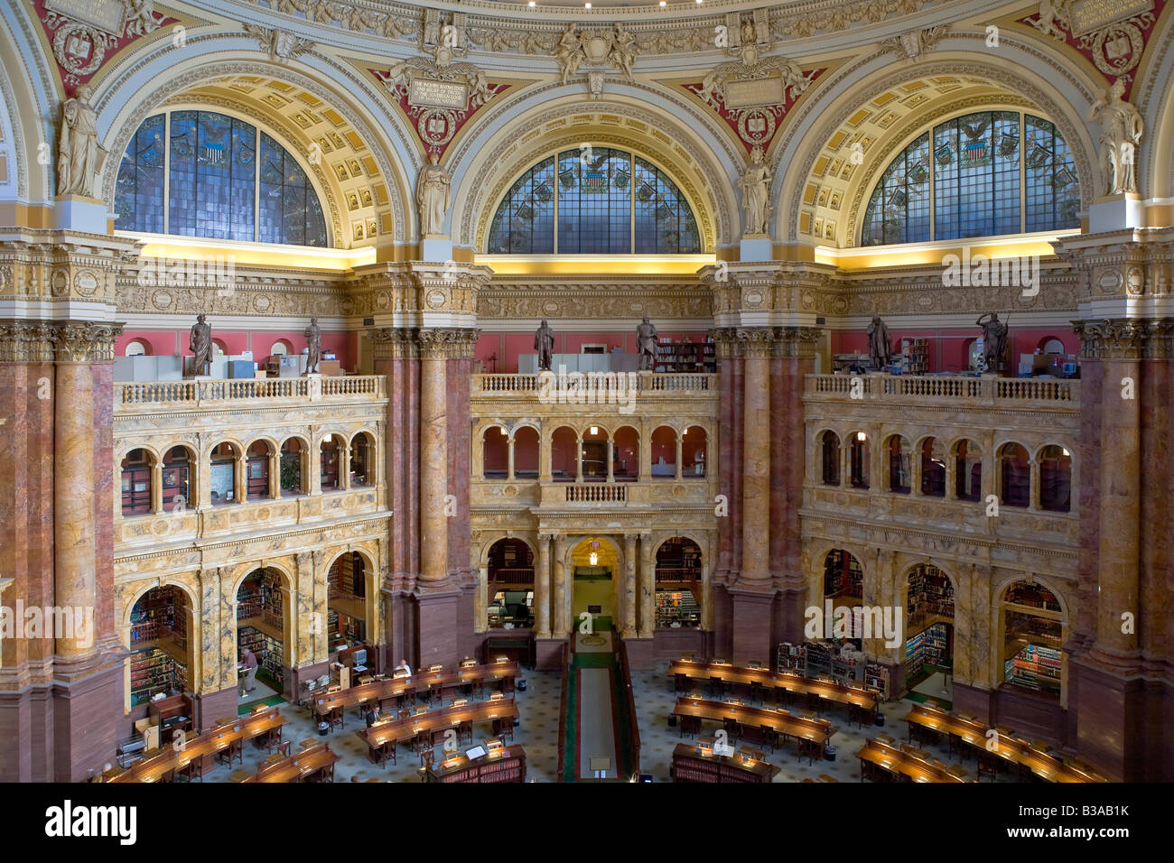 Interior of the Library of Congress, Washington DC, USA Stock Photo - Alamy