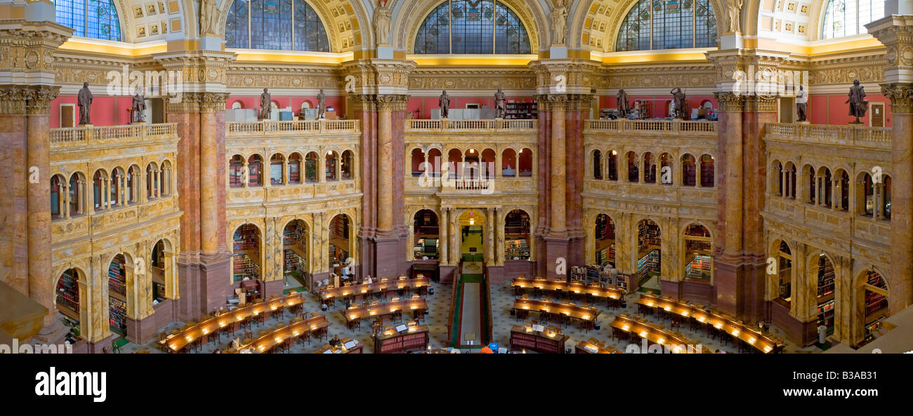Interior of the Library of Congress, Washington DC, USA Stock Photo - Alamy