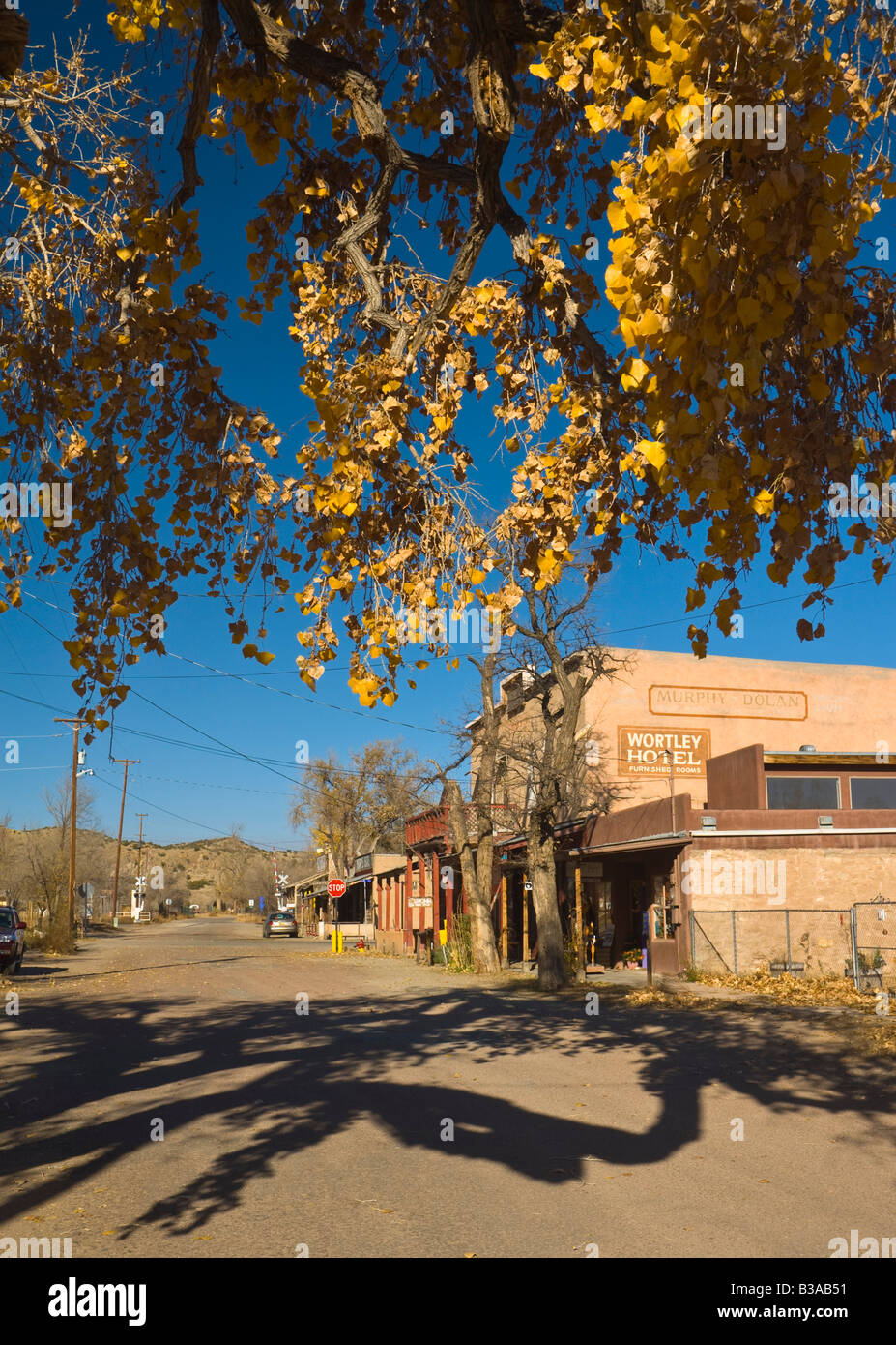 USA, New Mexico, Turquoise Trail, Cerrillos, Site of first mine in ...