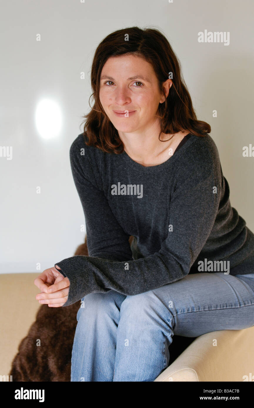 Canadian born novelist Rachel Cusk portrait at home Stock Photo - Alamy