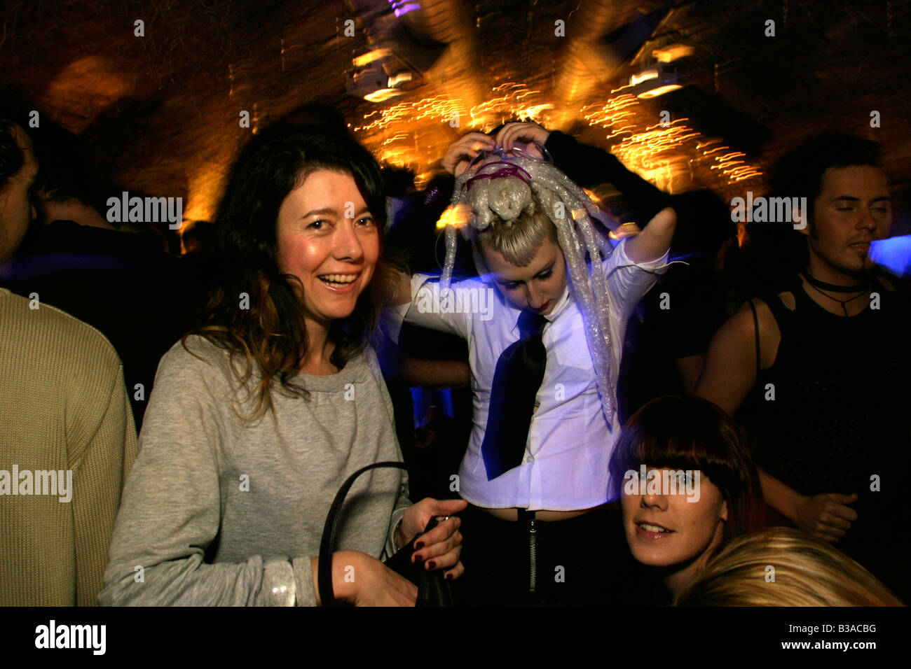 Party-goers at The Cross night club, Kings Cross, London Stock Photo ...
