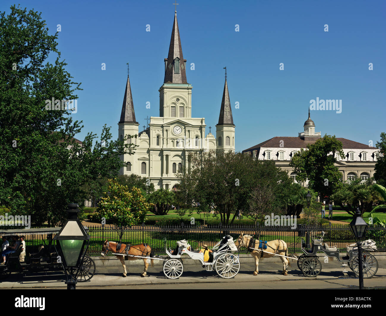 USA,Louisiana New Orleans,French Quarter,Saint Louis Cathedral Jackson ...