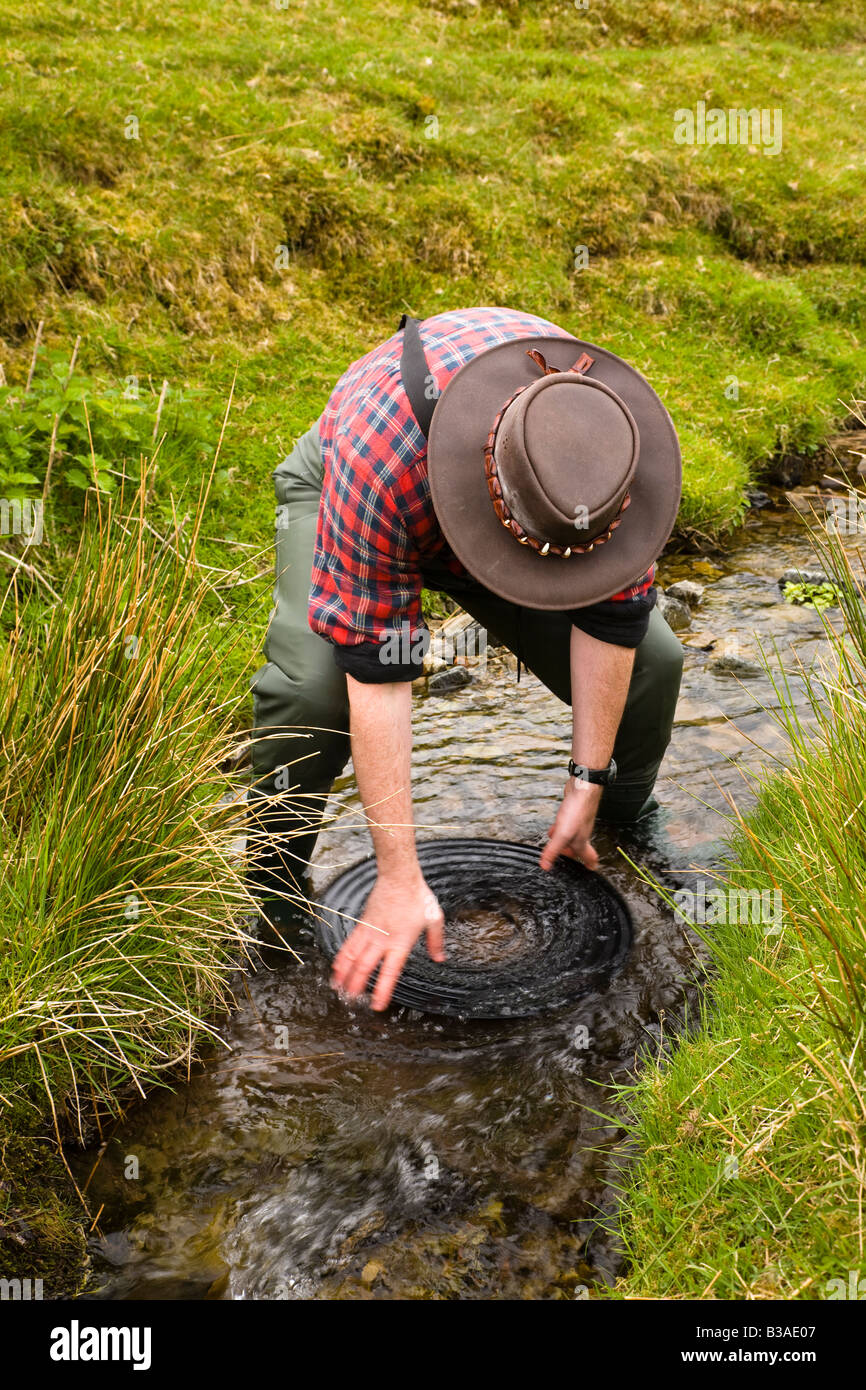Prospecting for gold in the Leadhills near Wanlochhead Ayrshire ...