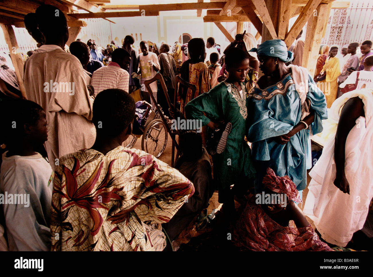 'TOUBA, AFRICA'S LITTLE MECCA', CRODS AROUND THE MOSQUE, 1996 Stock ...