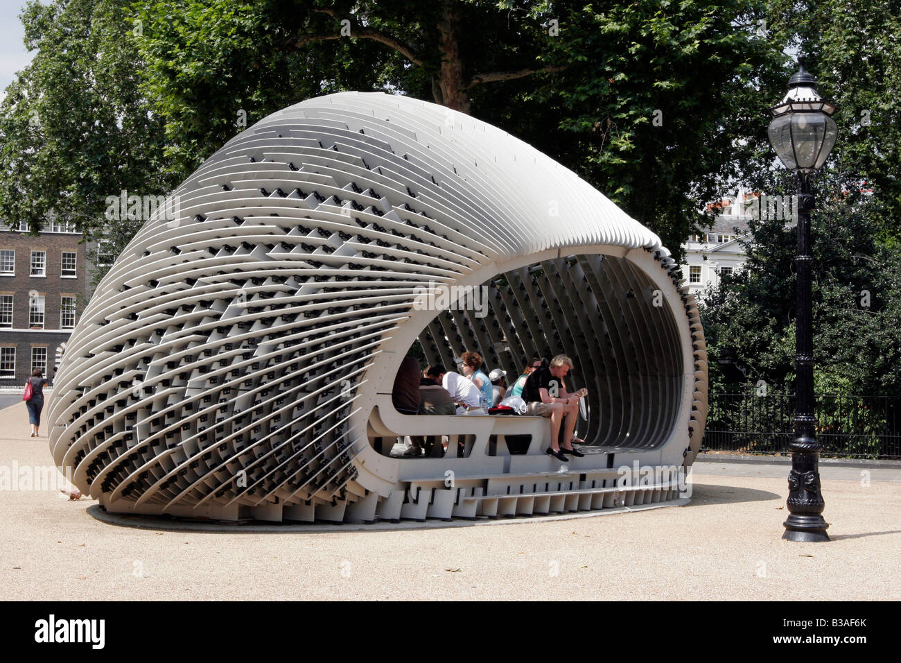 Temporary pavilion designed by Architecture students placed in Bedford ...