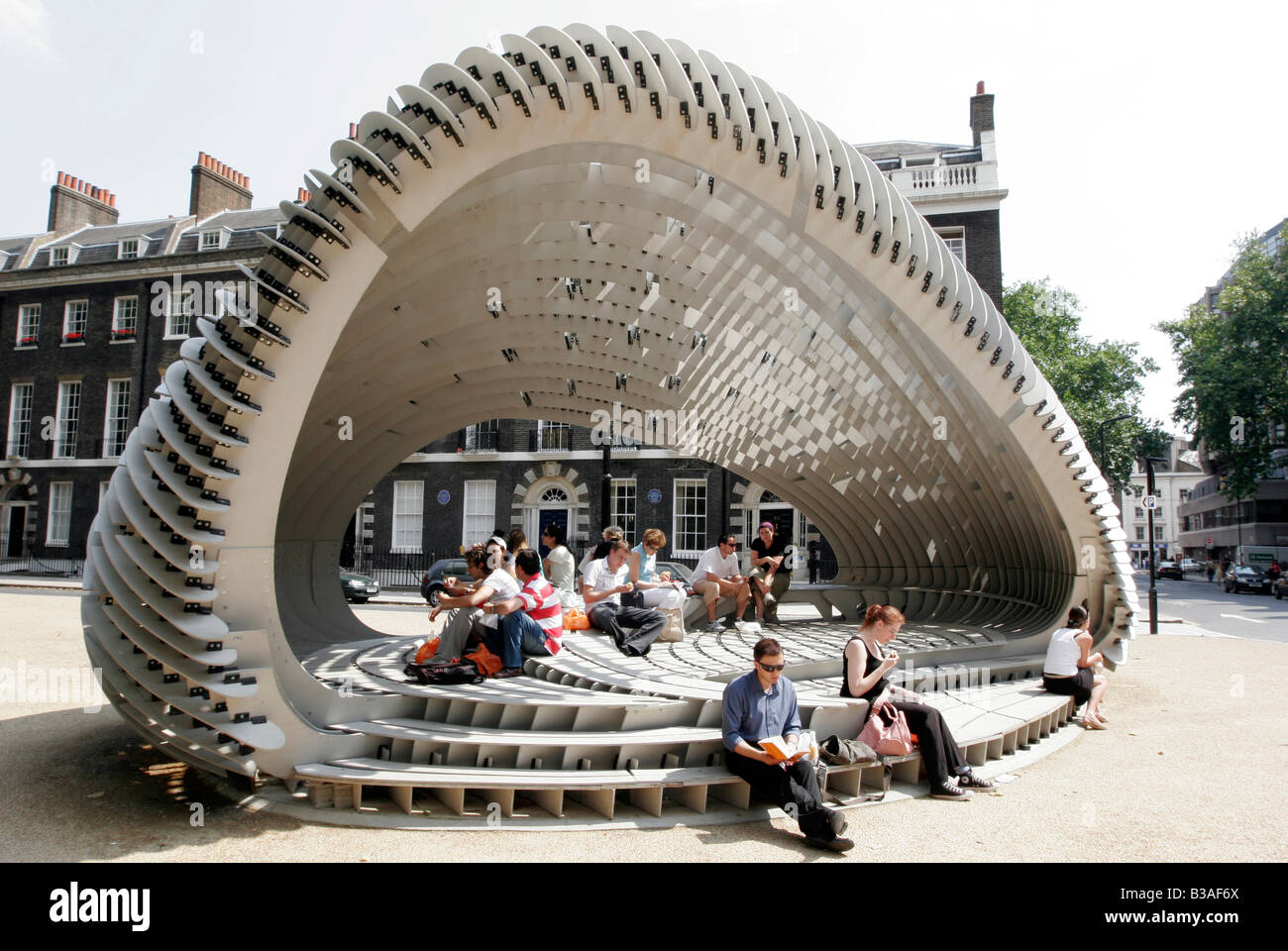 Temporary pavilion designed by Architecture students placed in Stock ...