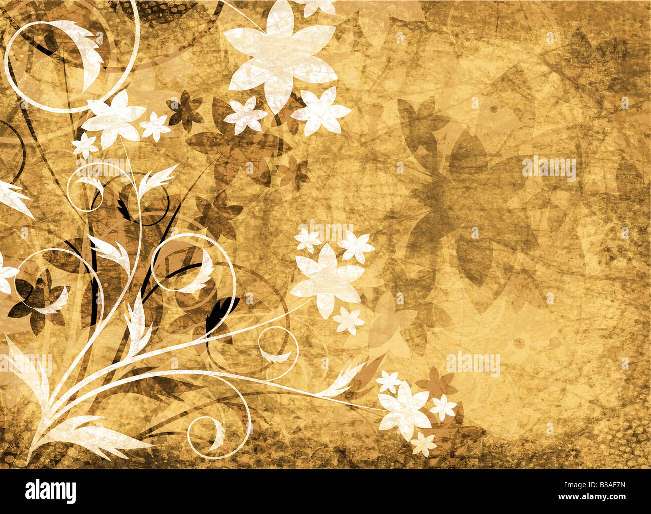 Floral grunge background Stock Photo - Alamy