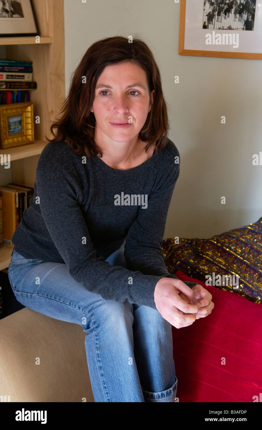 Canadian born novelist Rachel Cusk portrait at home Stock Photo - Alamy