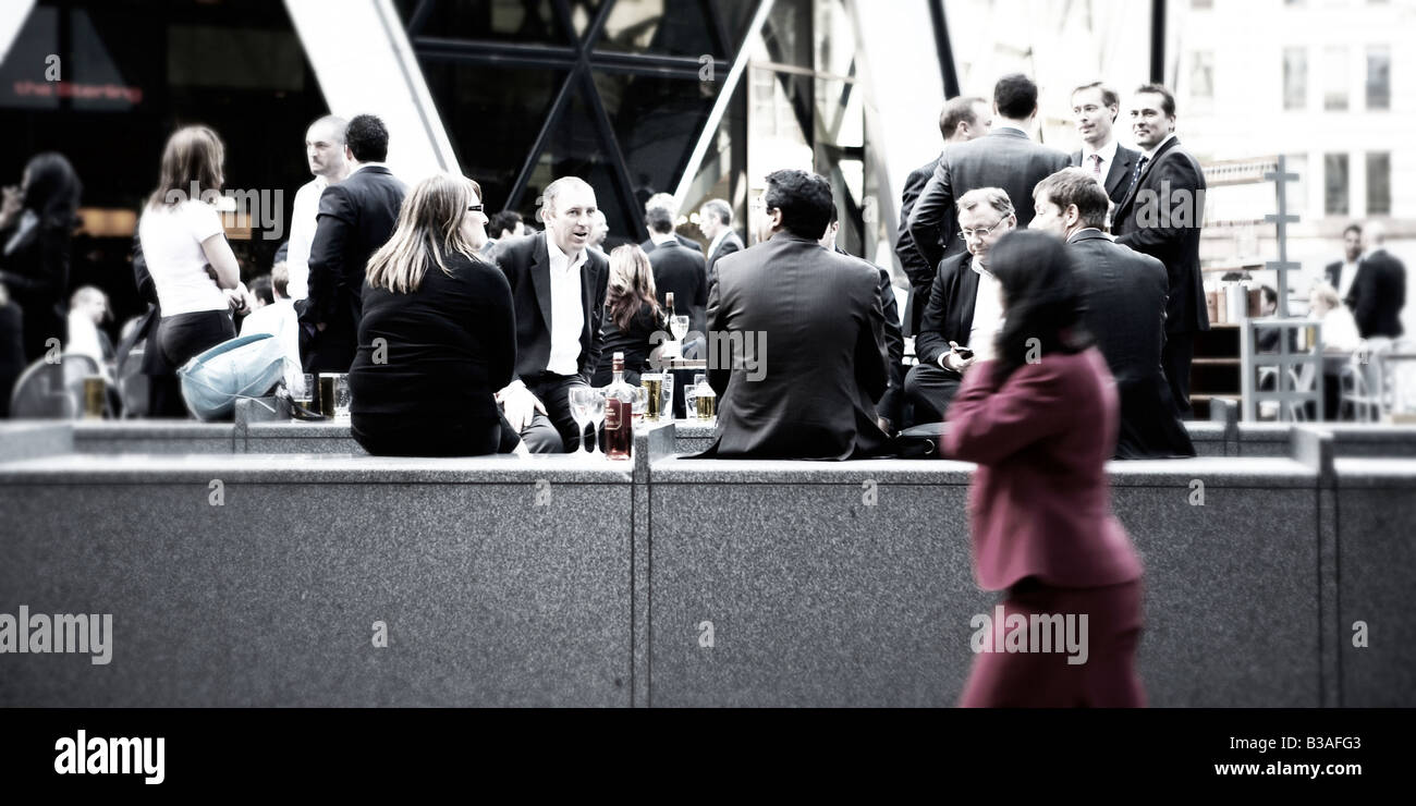 Business men and women drinking after work Stock Photo - Alamy