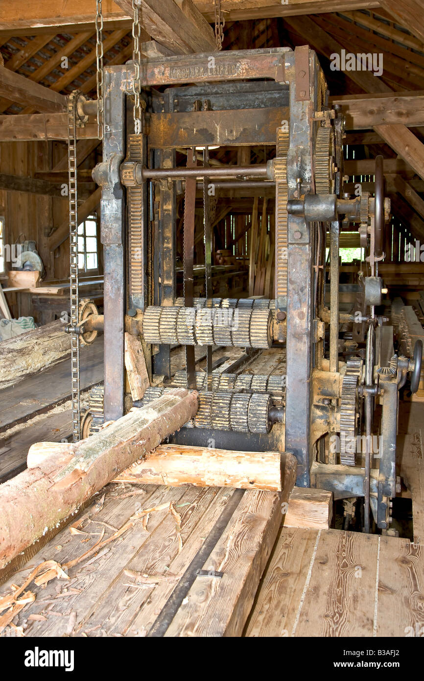Old sawmill at the Ecomusee in Alsace Stock Photo - Alamy