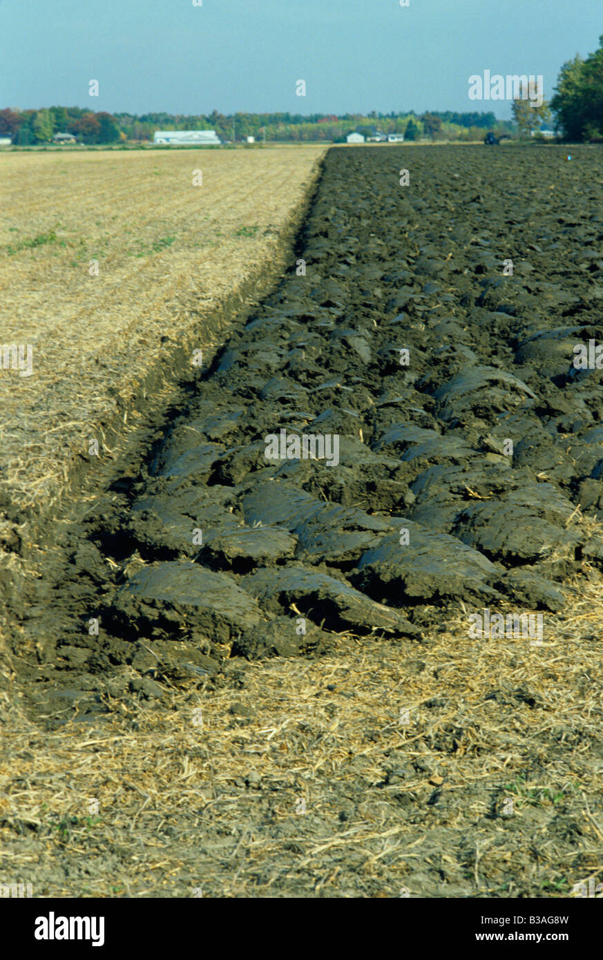 Plowed Farm Field Saginaw County Michigan USA Stock Photo - Alamy