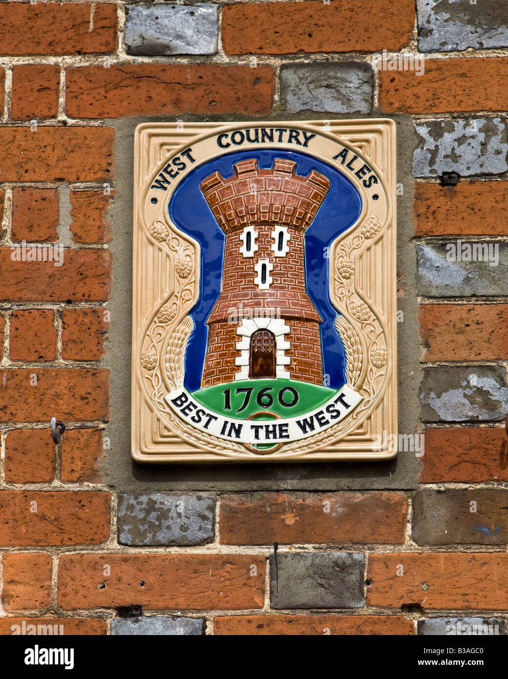 Arkell's Brewery Plaque set into brick wall of pub in the High Street ...