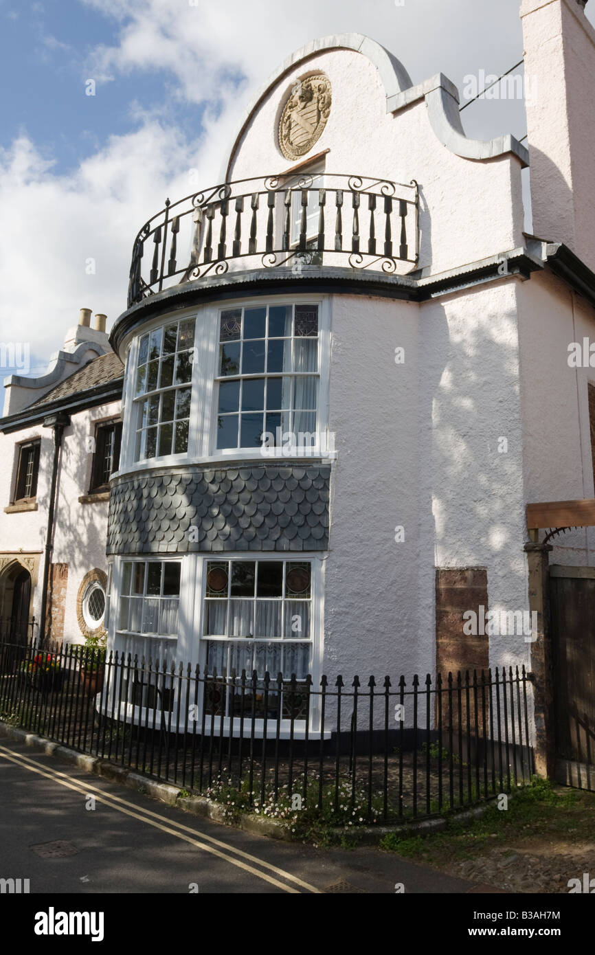 Dutch Gabled House Topsham in Dappled Sunlight Stock Photo - Alamy
