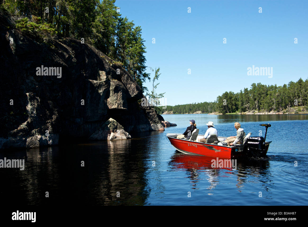 Fishing guide bringing angling guests to look at Indian Nose natural ...