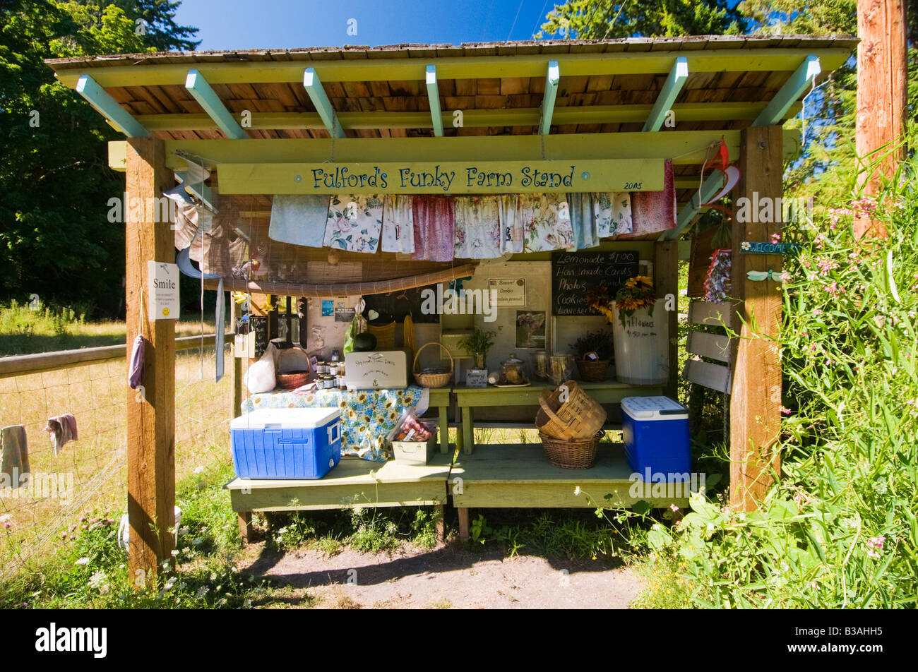 "The Fulford Funky Farm Stand in Saltspring Island Canada Stock Photo ...