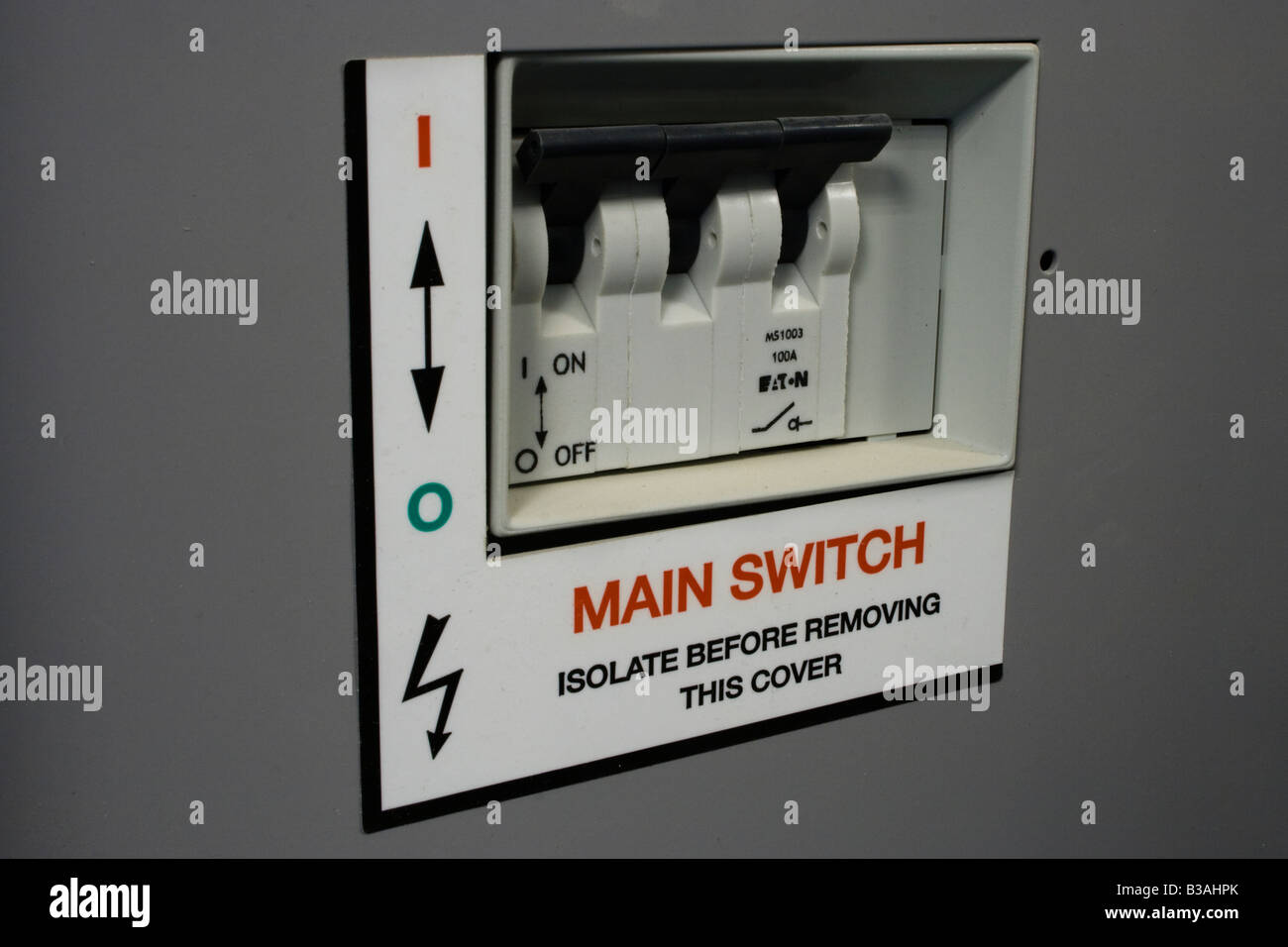 An electrical trip switch in the on position Stock Photo - Alamy