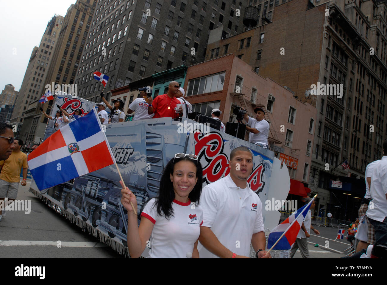 Coors Beer float in the annual Dominican Independence Day Parade in NYC ...