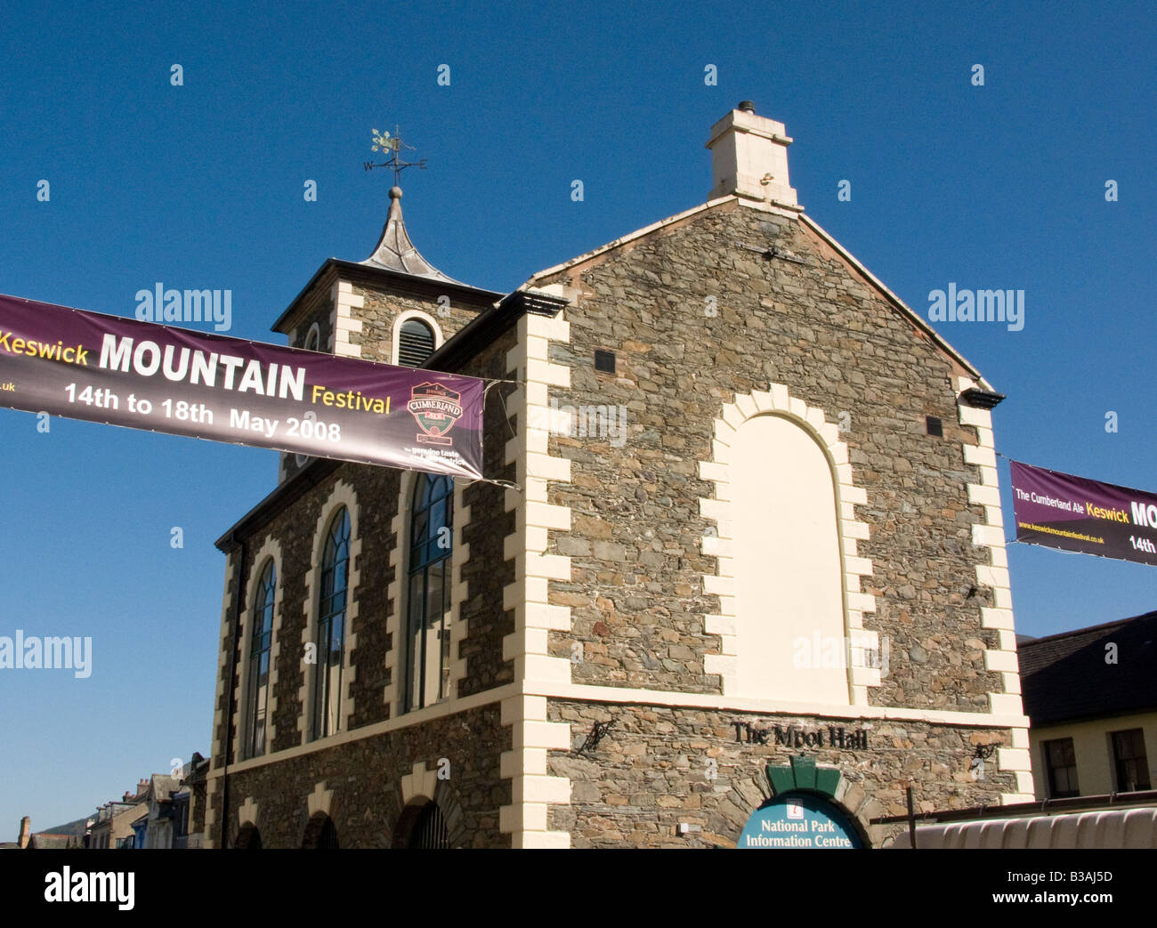 Moot Hall Keswick town a major and busy tourism tourist centre Lake ...