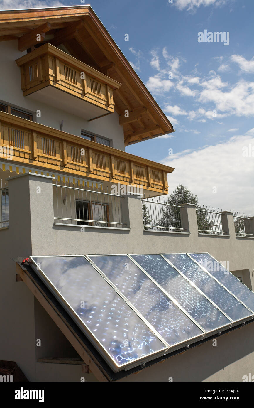 Solar panels outside a newly built home Stock Photo - Alamy