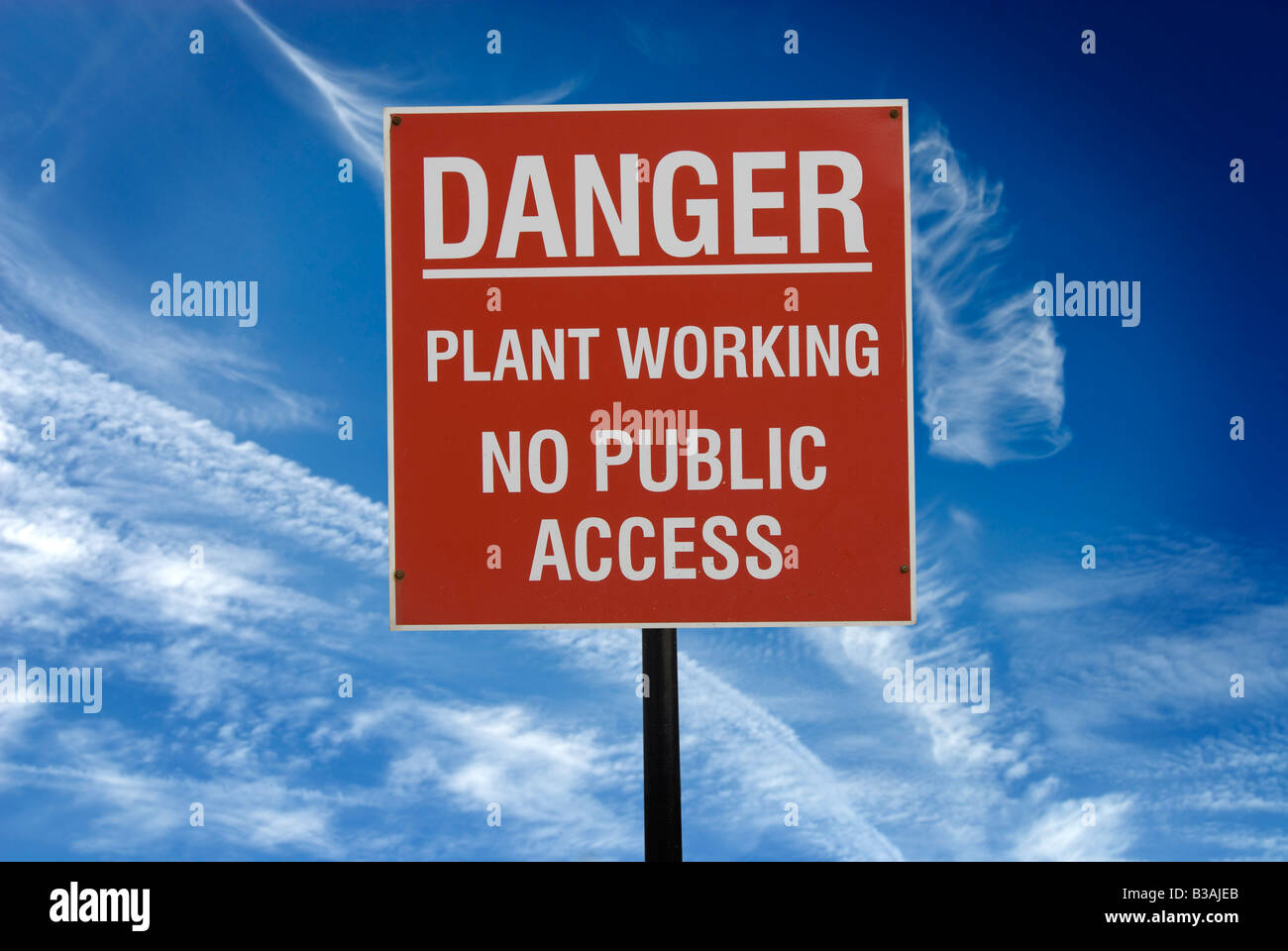 Blue danger sign hi-res stock photography and images - Alamy