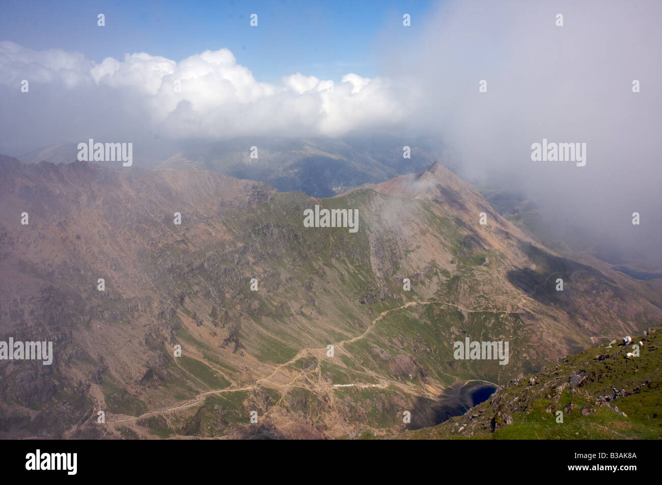 Aerial view snowdon hi-res stock photography and images - Alamy
