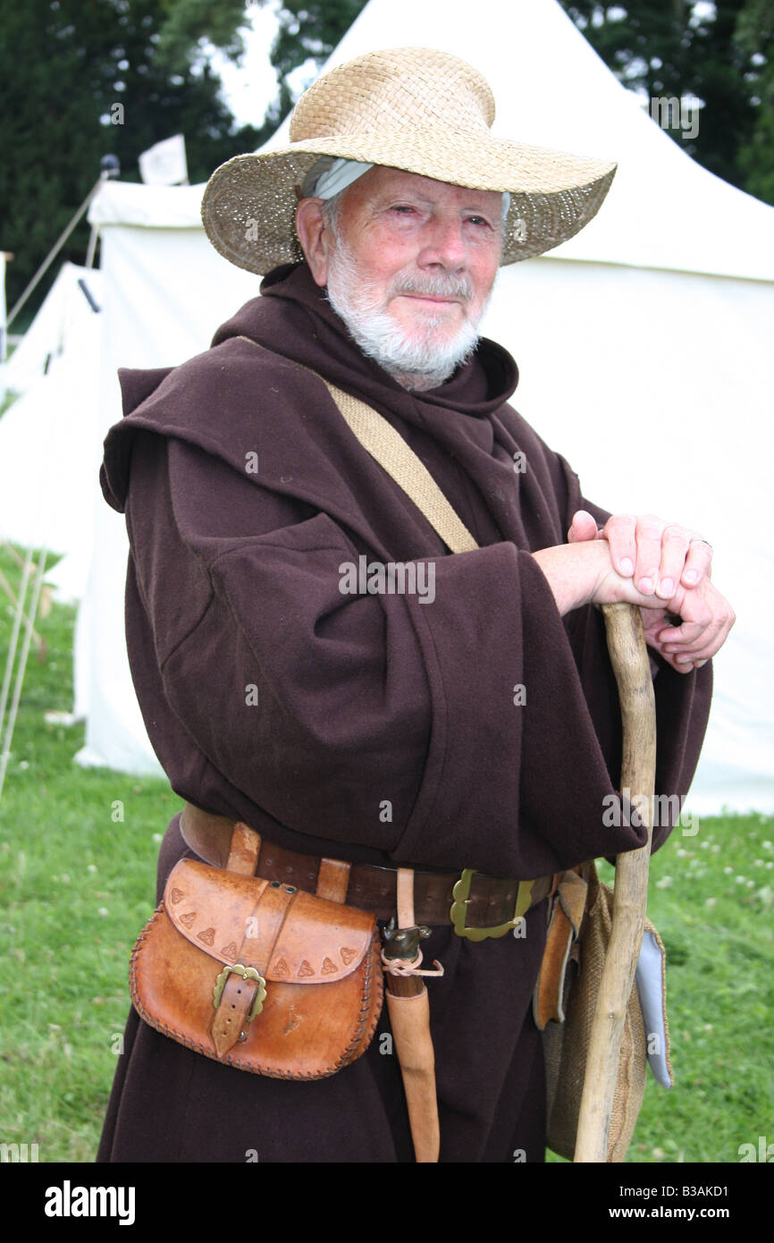 A 17th century Engish friar at the re enactment of the battle of ...