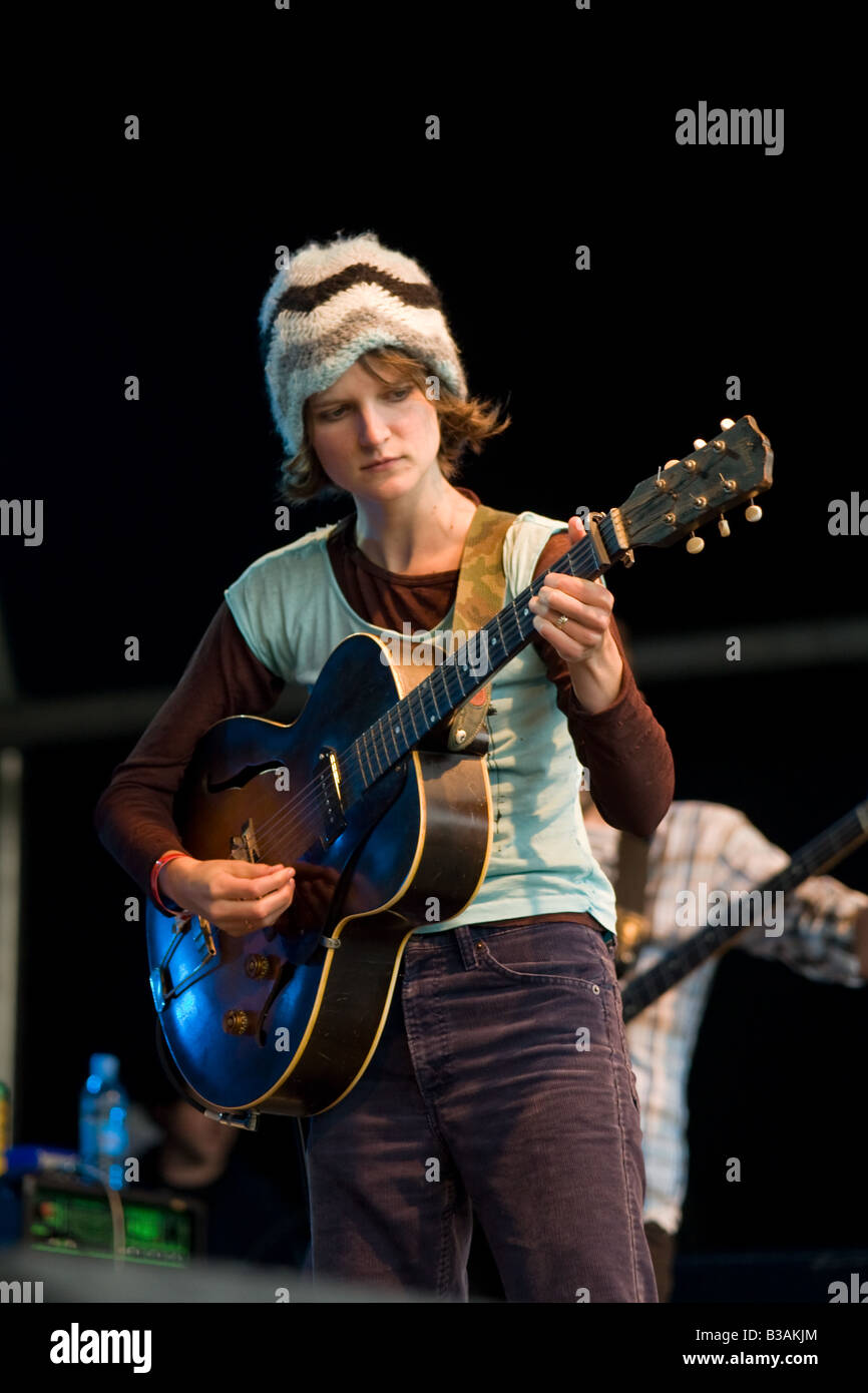 Devon Sproule at the Greenman festival 2008 Glanusk Park Brecon Beacons ...
